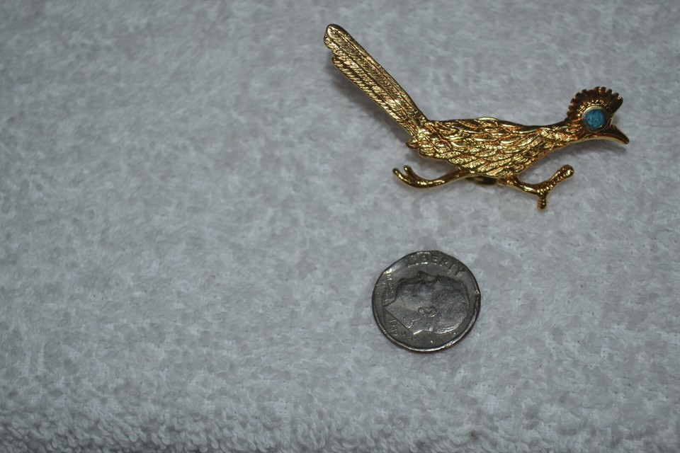 Vintage Gold roadrunner pin | eBay