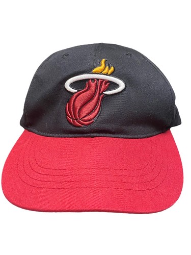 Vintage Miami Heat Snapback Hat Cap NBA Big Logo Under Brim Spell Out ...