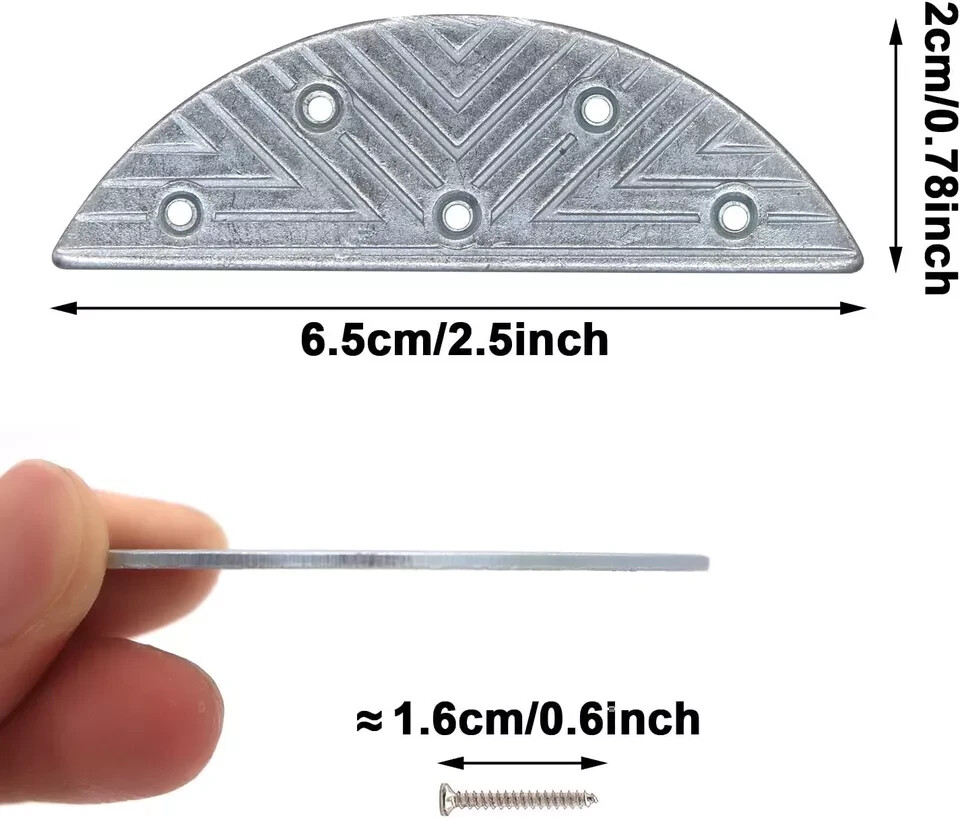 GOETOR Metal Heel Plates 4 PCS Shoe Heel Taps Tips Repair Pad with ...