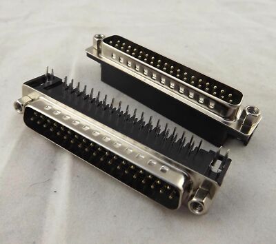 10x D-SUB DB37 37 Pin Male Right Angle PCB Solder Cable Connector ...