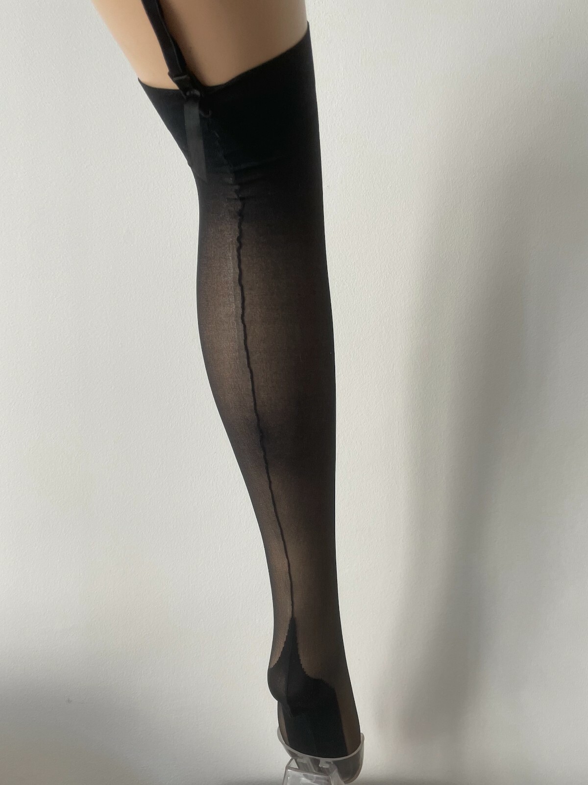 Bas mousse couture HELANCA Noir ou Taupe. 2 tailles. Fully Fashioned ...