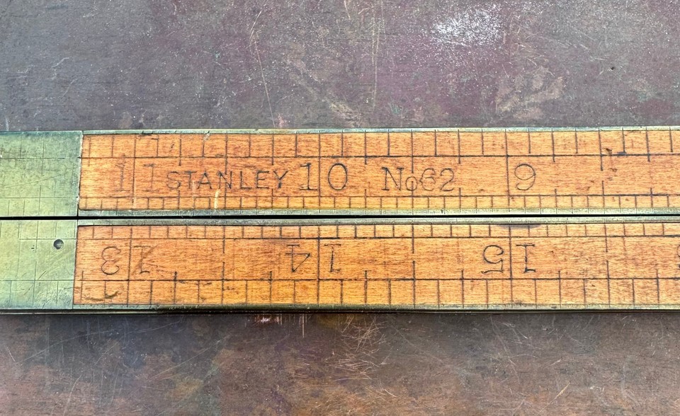Vintage STANLEY No. 62 Rule, Boxwood Brass 24" Folding Ruler | eBay