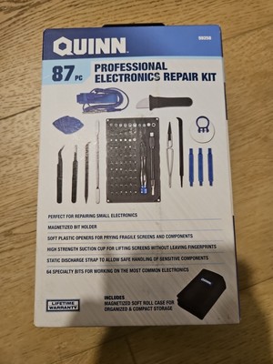 Quinn 87pc Professional Electronics Repair Kit -Magnetized Bit Holder ...