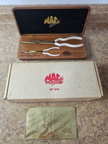 MAC Tools 1995 Limited Ed. 24K Gold Plated 2 Pc. Needle-Nose Plier Set ...