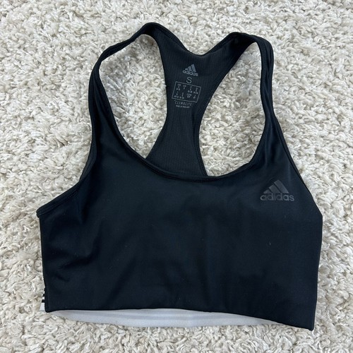 Adidas Climalite Womens Size Small Racerback Sports Bra Black White Cut ...