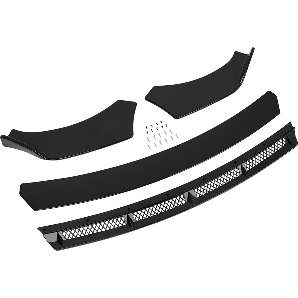 Front Bumper Lip Spoiler Splitter Body Kit Gloss Black For Ford ...