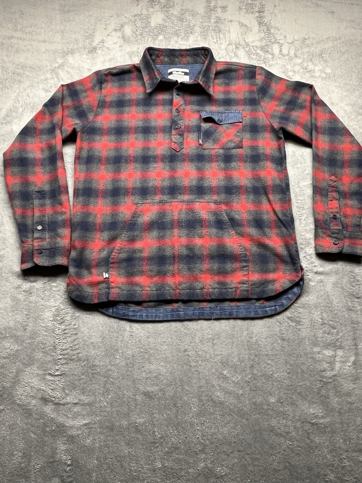 Katin Flannel Pullover Shirt Men’s Size Medium Red/Blue 100% Cotton | eBay
