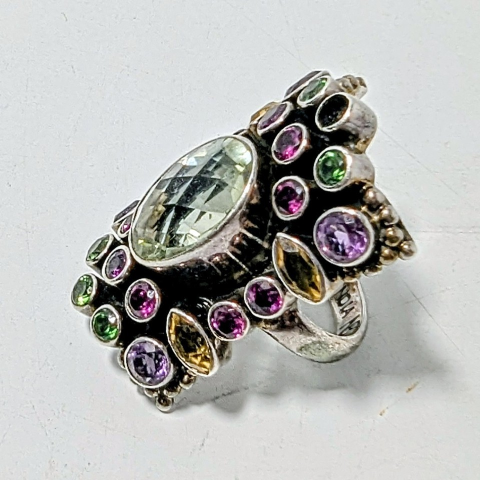 Nicky Butler Raj Collection Multi Gem Sterling 925 Ring Size 6 No. 1101 ...