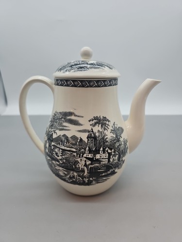 Vintage Wedgwood Of Etruria Barlaston Lugano Black Transferware Teapot ...