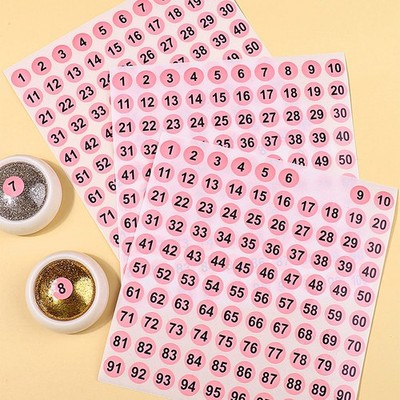 Number Stickers Sheet 10mm Adhesive Round Marks Labels DIY Craft ...