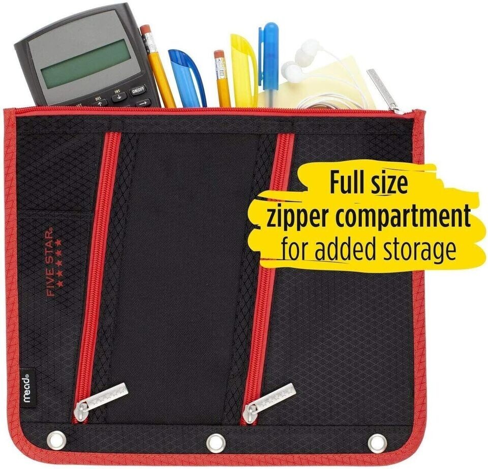 Pencil Zipper Pouch Fits 3-Ring Binders, Pen, pencil or other Accessory ...