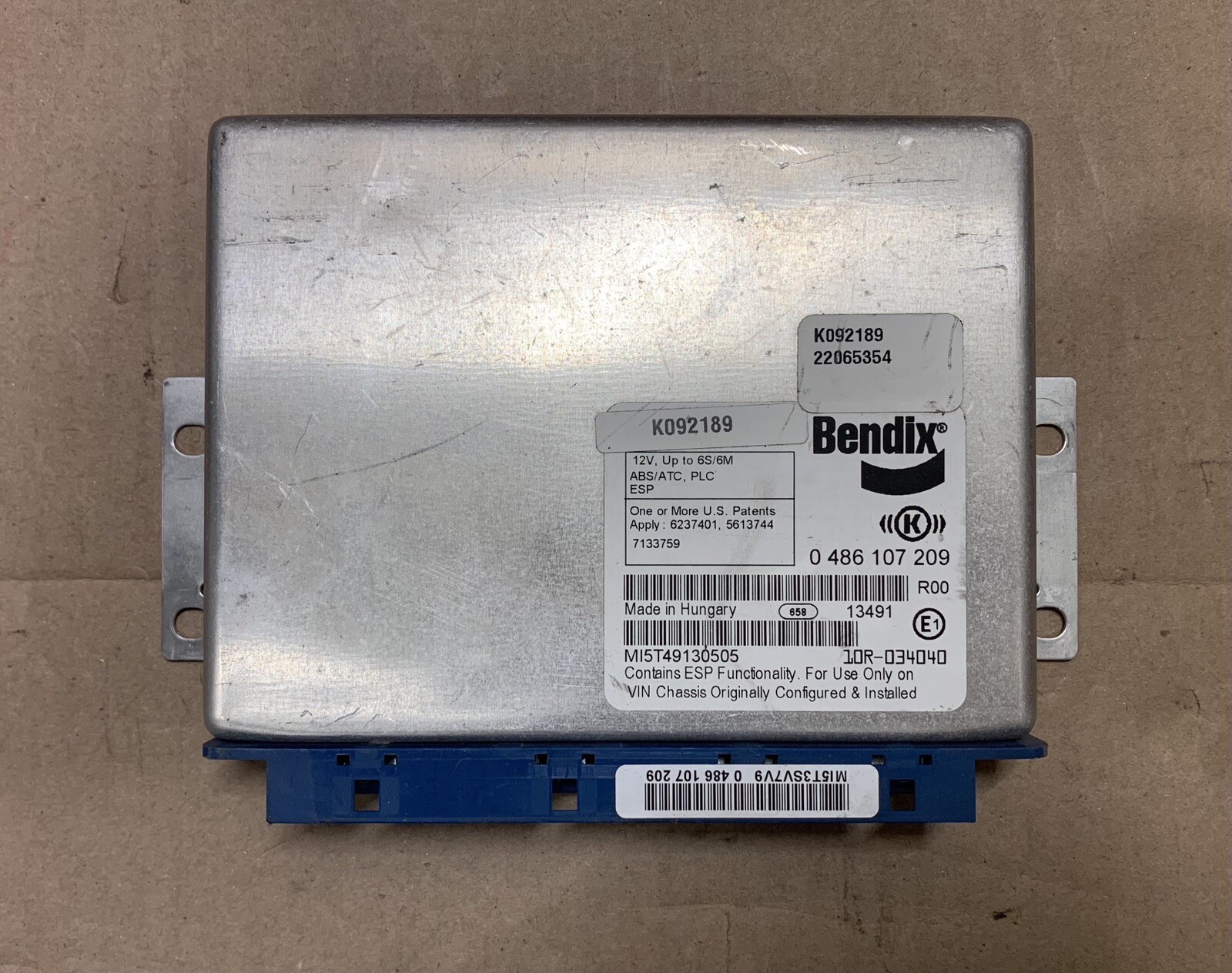 2013 Volvo VNL Bendix ABS Module 6s/6m ESP 0486107209 K092189 #m266kc ...