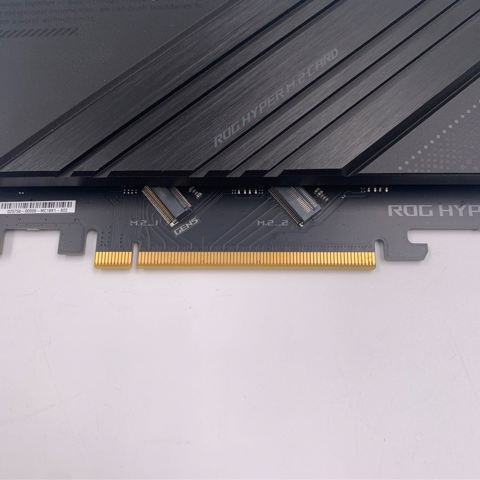 ASUS ROG HYPER M.2 CARD PCIE 2 SLOTS NVME M.2 SSD EXPANSION CARD | eBay