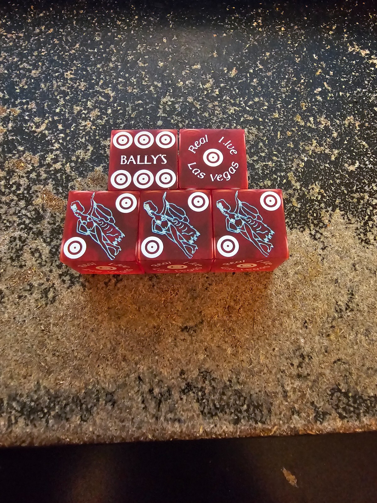 THE BALLYS SHOWGIRL BULLSEYE LAS VEGAS CASINO DICE STICK MATCHING#'S | eBay