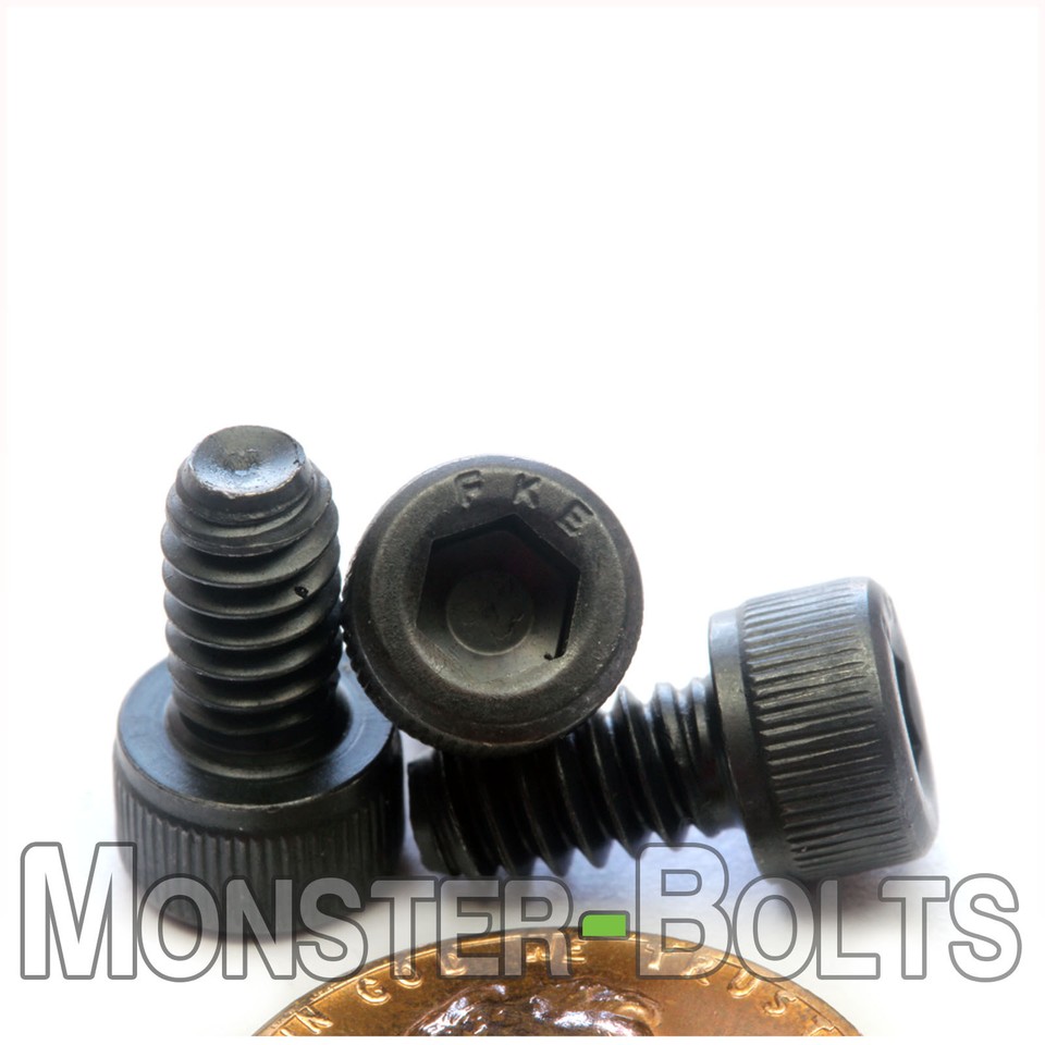 #10-32 Socket Head Cap Screws, Alloy Steel w/ Black Oxide, US SAE Fine ...