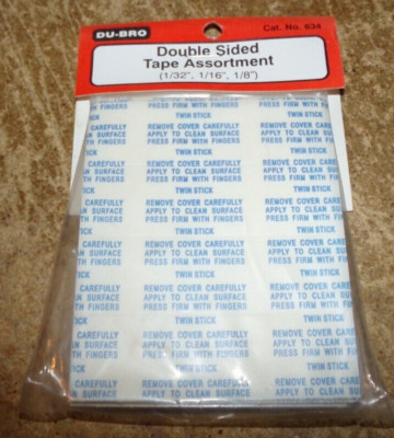 Du-bro #634 3 size double sided tape in the package new | eBay