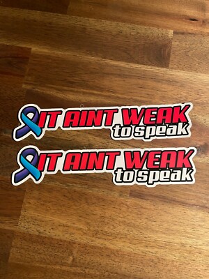 450mm It Ain't Weak To Speak - RED - Custom Vinyl Stickers A ...