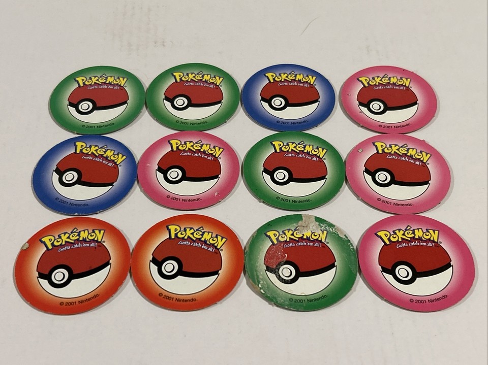2001 Pokemon Master Trainer Johto Board Game Pieces Lot Of 12 Pogs ...