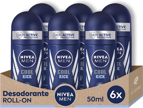 NIVEA MEN Cool Kick Anti-Perspirant Deodorant Roll On 50 ml Free & Fast ...