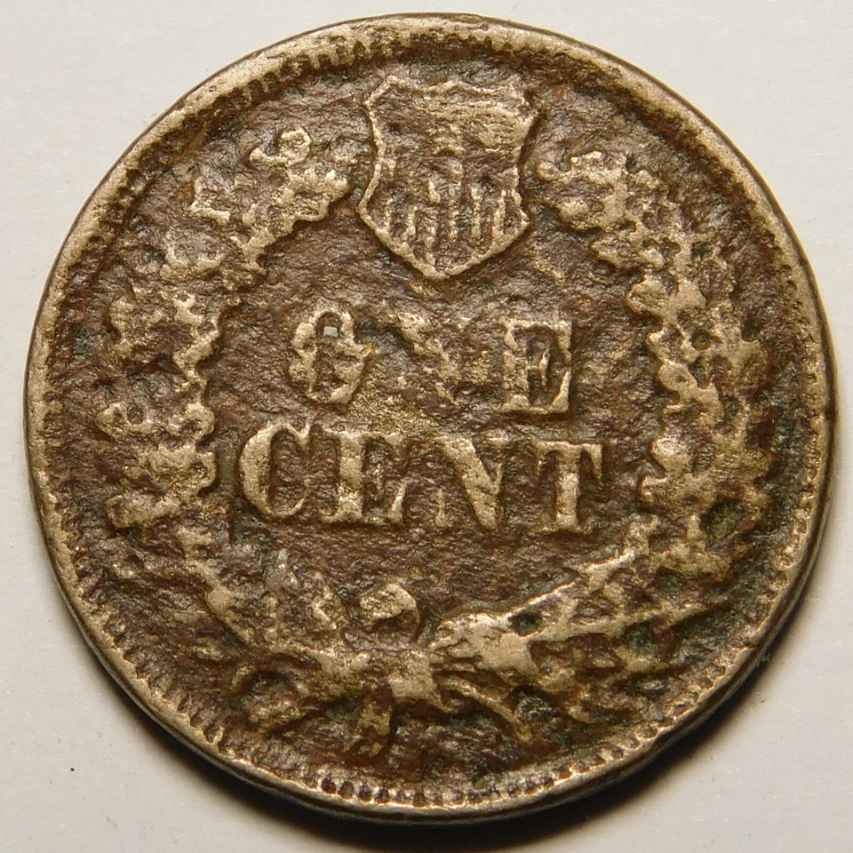 1863 Indian Head Cent Penny Cooper Nickel (C/N) "Actual Coin Pictured ...
