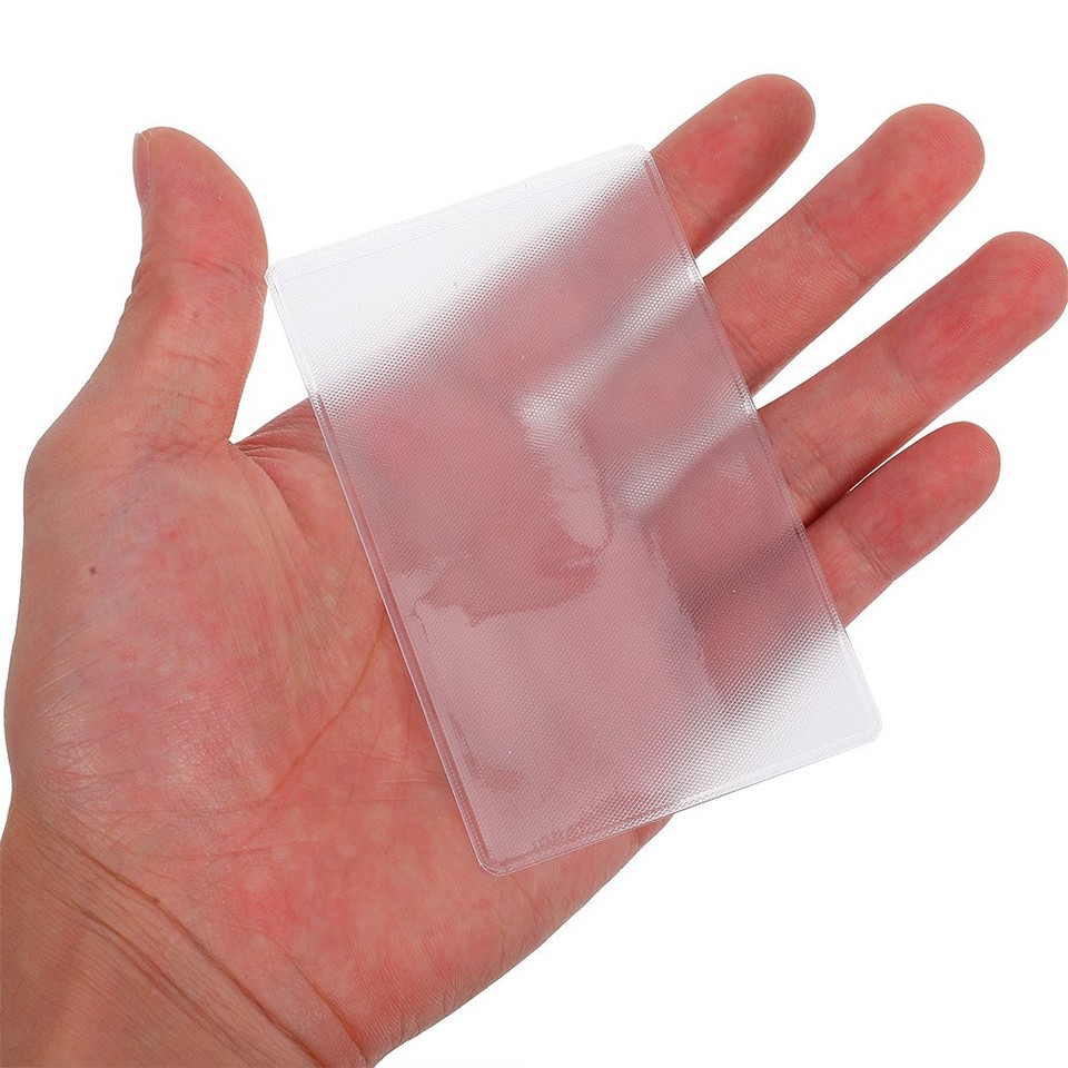 50 Pcs Plastic Id Holder Card Covers for Debit Cards Badge Protector ...