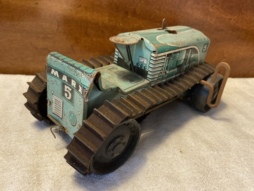 Vintage Marx Wind-Up Climbing Tractor Tin Litho Toy No 5 Dozer - Parts ...
