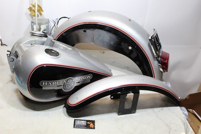 1992 Harley Dyna Super Glide Custom OEM Paint Tin Set Grey and Black | eBay
