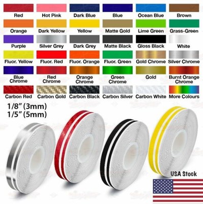 9/16" Roll Vinyl Pinstriping Pin Stripe Double Line Car Tape Decal ...