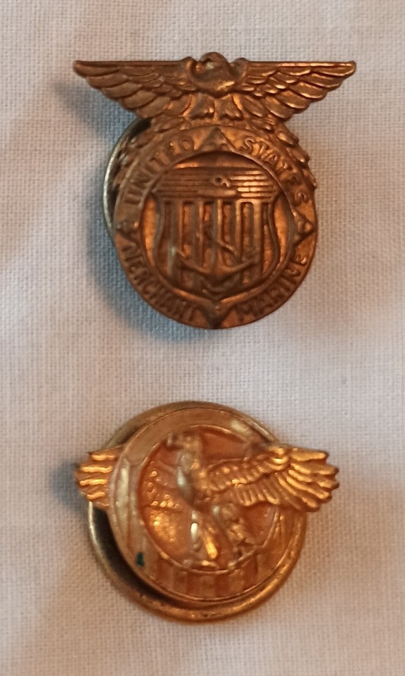 WW2 World War 2 US Merchant Marine Lapel Pin & Ruptured Duck Lapel Pin ...