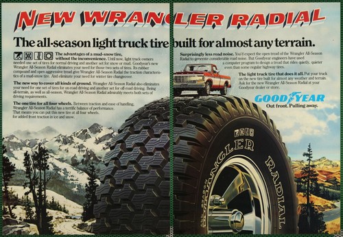 Goodyear Wrangler Radial All Season Light Truck Tire Vintage Print Ad ...