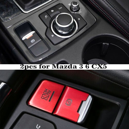 Cap Button Cover Trims For Mazda 3 6 CX5 Accessories Red Aluminum Alloy ...
