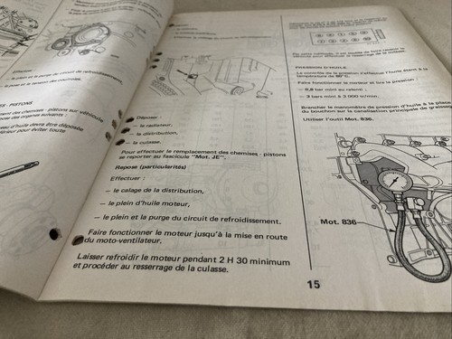 Renault Tecnical R18 Repair R1342 R1352 R1343 R1353 Edition 1981 Engine ...