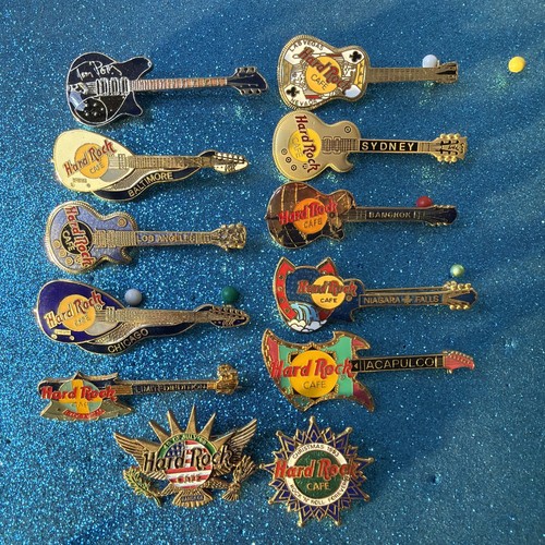 Hard Rock Cafe -10 pins w/original stick pin and clasp back | eBay