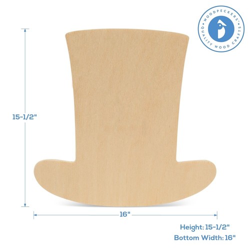 Unfinished Wooden Uncle Sam Hat Cutout, 16", Summer Crafts ...