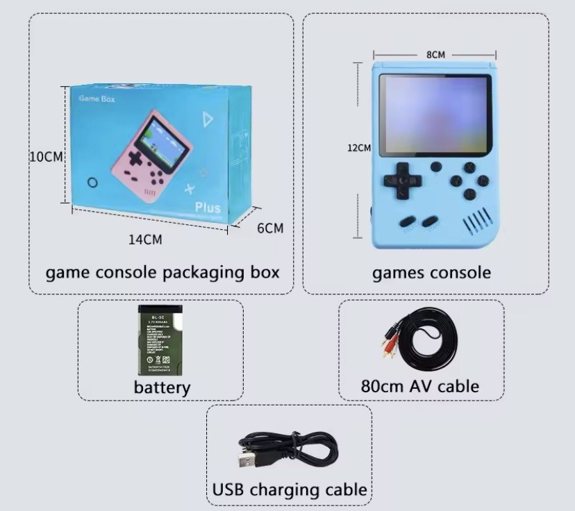 Portable Retro Mini 8-Bit Handheld Game Console – 500 Built-in Games | eBay