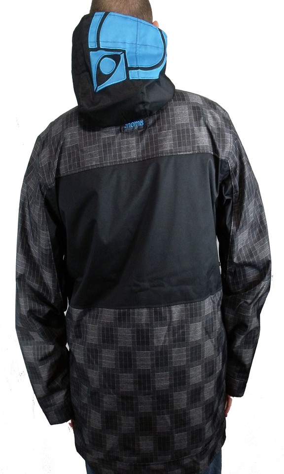 NEW WITH TAGS Nomis GRID Snowboard Jacket BLACK GRID LARGE SHELL ...