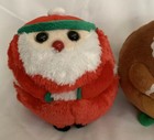 Lot of 3 Christmas TY BEANIE Ballz Kringle & Ginger Small 5” Plush ...