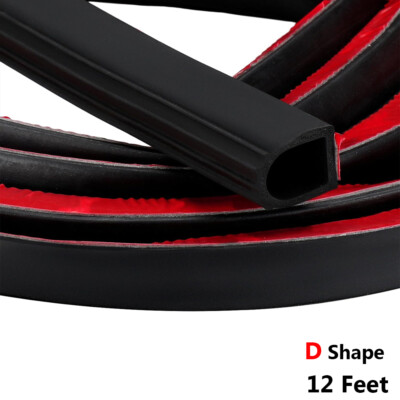 1 inch D Shape Car Door Rubber Weather Stripping Self-Adhesive ...