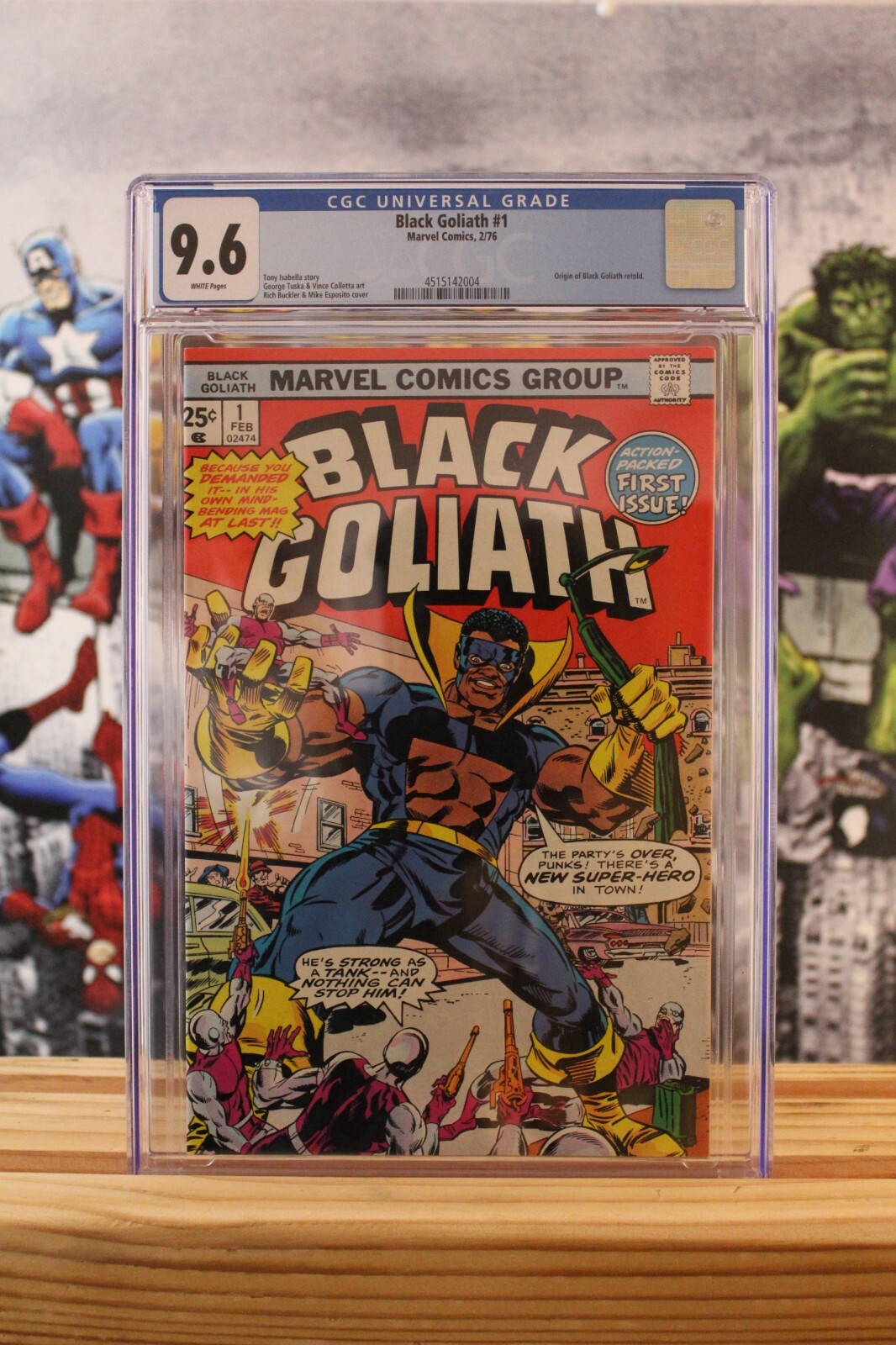 Black Goliath #1 ~ 2/1976 ~ CGC Grade 9.6, White Pages, Origin of Black ...
