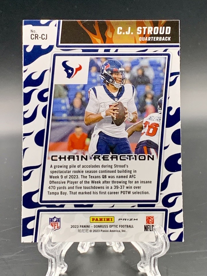 2023 Donruss Optic C.J. Stroud Chain Reaction Holo Parallel RC-Texans # ...