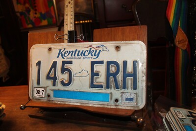 2008 Kentucky License Plate Scott County 145 ERH Peeling Discolored ...