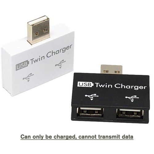 1-to-2 Port USB 2.0 Male USB Dual Splitter Hub Cord 2024 Adapter ...