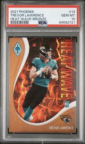 2021 Panini Phoenix Trevor Lawrence Rookie Heat Wave Bronze /50 PSA 10 ...