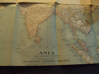 National Geographic Map Of Asia And Adjacent Regions 1933 ID:89934 | eBay
