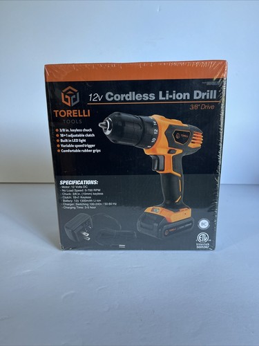 Torelli Tools Cordless Li-ion Drill 3/8" Keyless Chuck Interteck ...