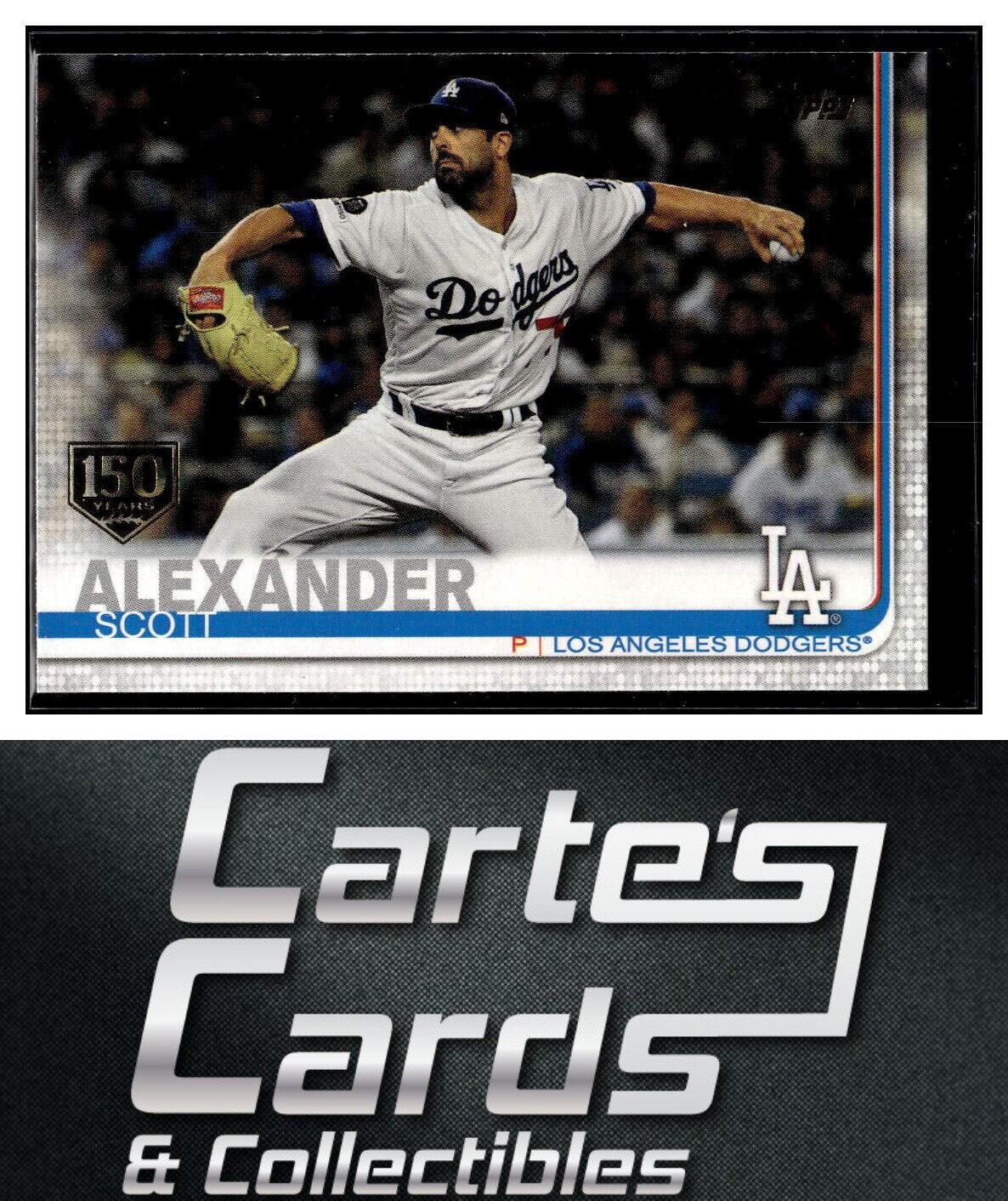 Scott Alexander 2019 Topps Update 150th Anniversary #US162 Los Angeles ...