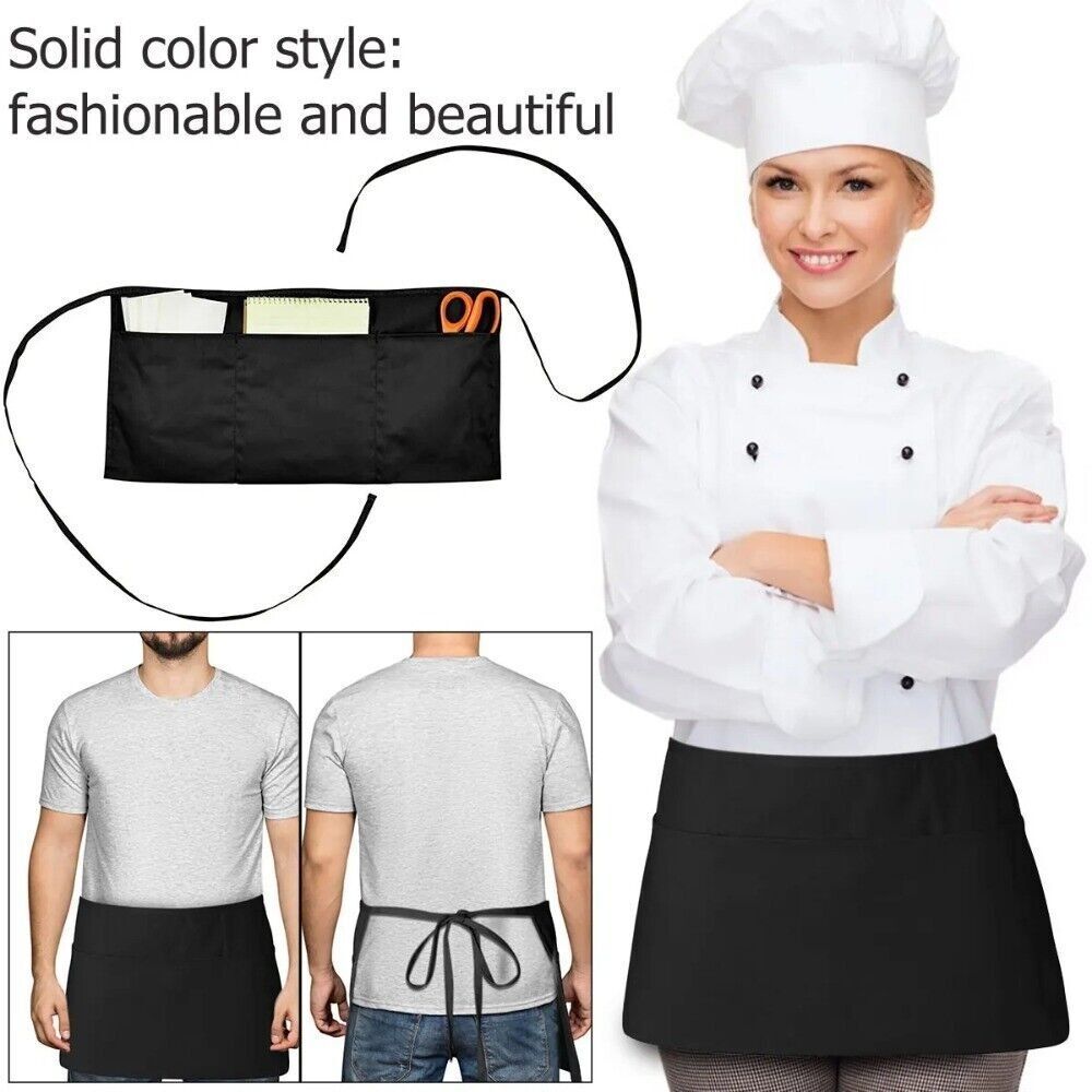 Polyester Apron Waterproof Waist Apron High Quality Waitress Half Apron ...