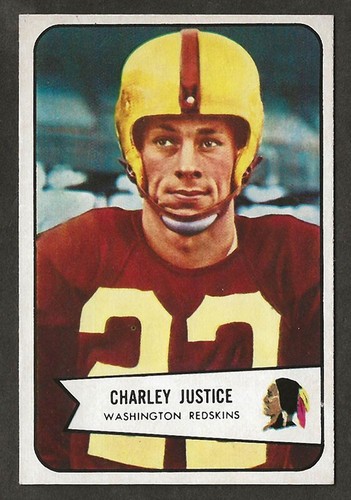 1954 Bowman #39 CHARLIE JUSTICE Washington Redskins EXMT+ | eBay