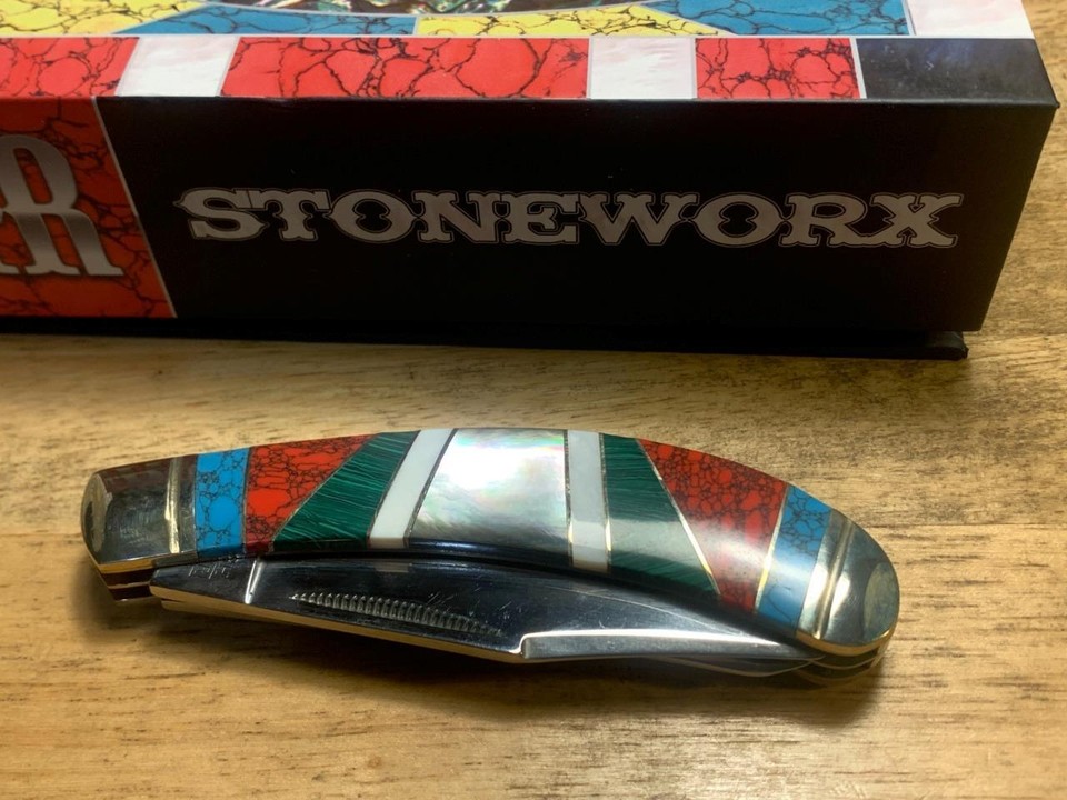 Rough Ryder Stoneworx Bow Trapper 4" Pocket Knife RR2414 | eBay