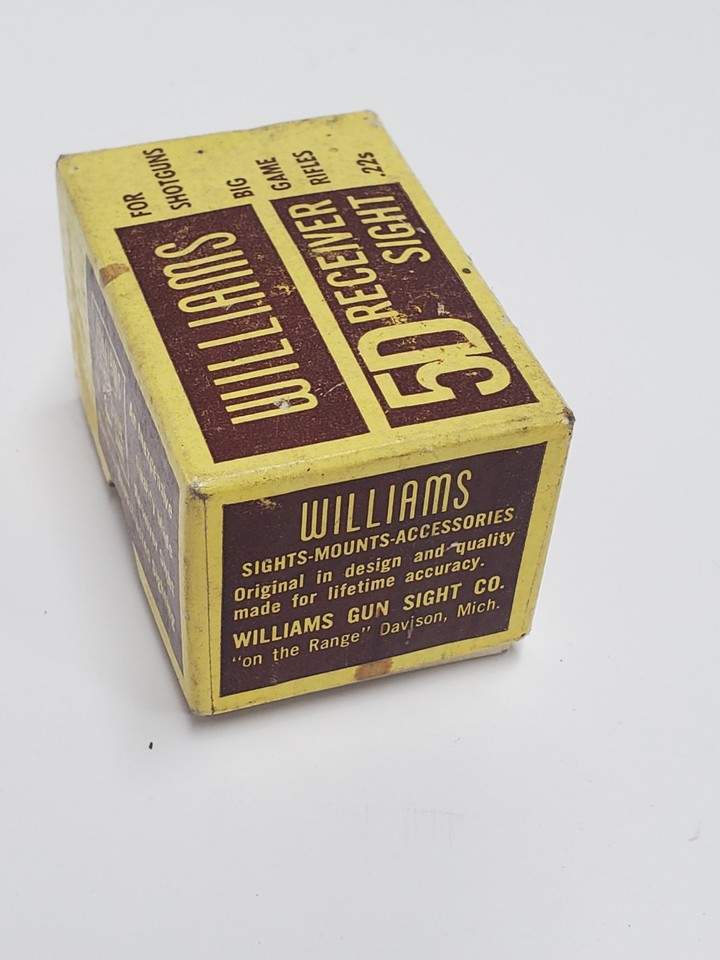 Vintage Williams 5D Receiver Sight 5D .22 Rifle USA w/ Box Ith Win Rem ...